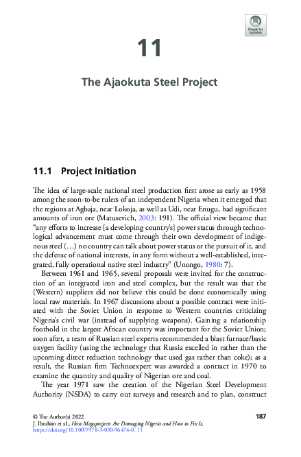 (PDF) The Ajaokuta Steel Project