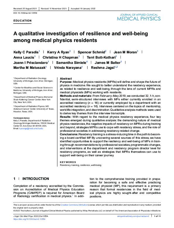 (PDF) A qualitative investigation of resilience and well‐being among ...