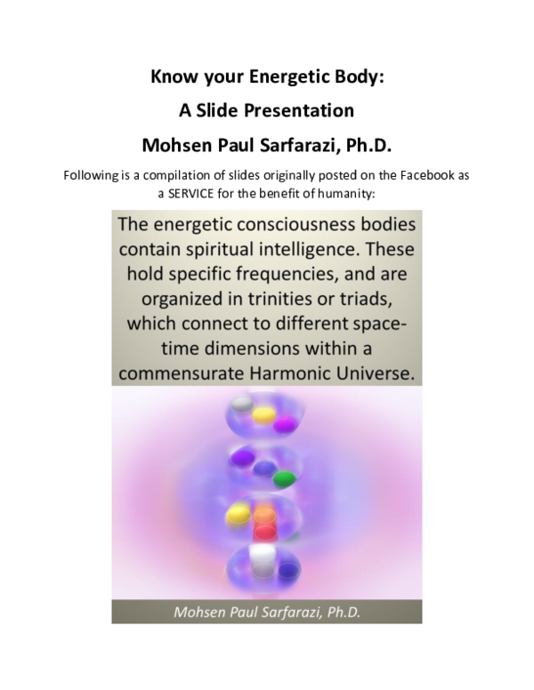 (PDF) Know your Energetic Body - A Slide Presentation