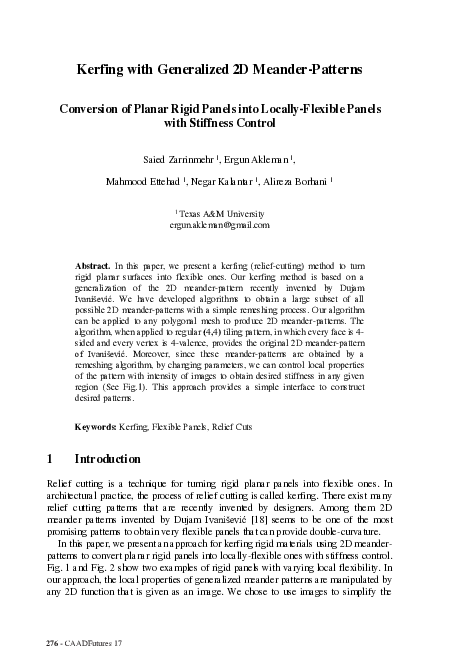 (PDF) Kerfing with Generalized 2D Meander-Patterns: Conversion of ...