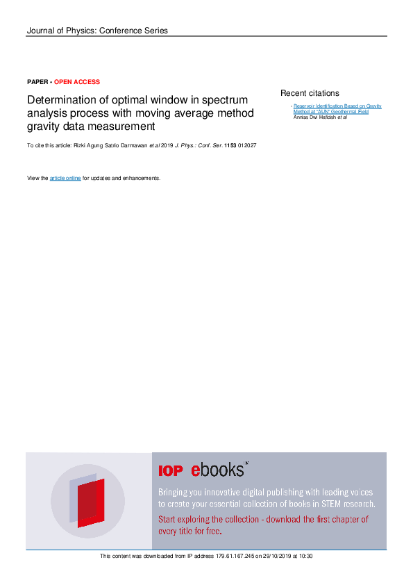 (PDF) Determination of optimal window in spectrum analysis process with ...