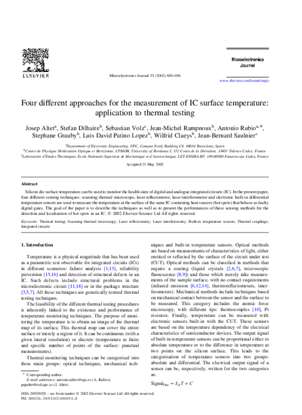 (PDF) Four different approaches for the measurement of IC surface ...