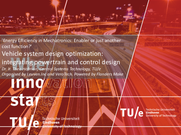 (PDF) Vehicle system design optimization : integrating powertrain and control design