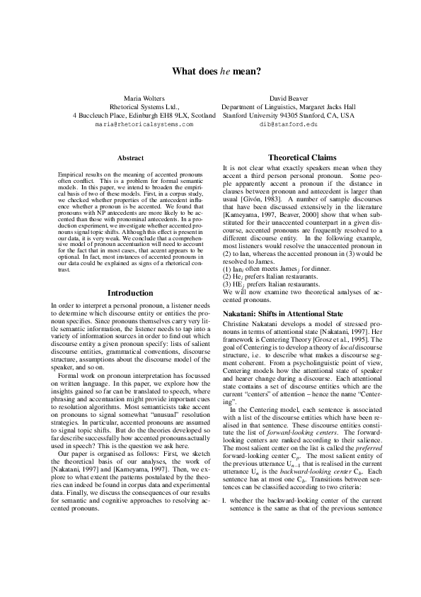 (PDF) What does he mean