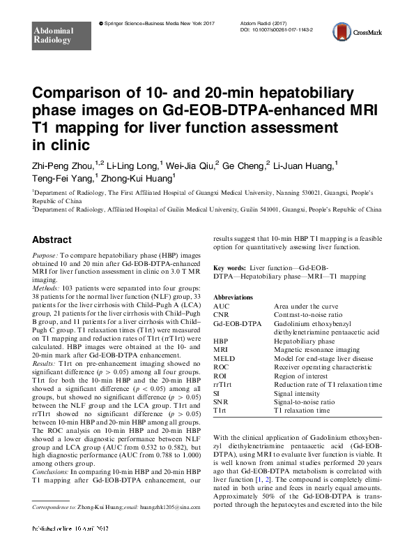 (PDF) Comparison of 10- and 20-min hepatobiliary phase images on Gd-EOB ...