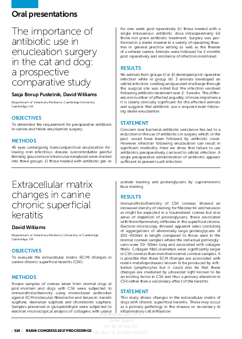 (PDF) The importance of antibiotic use in enucleation surgery in the ...