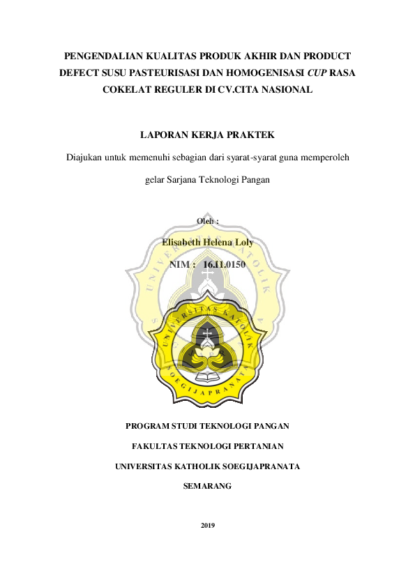 (PDF) Pengendalian Kualitas Produk Akhir Dan Product Defect Susu ...