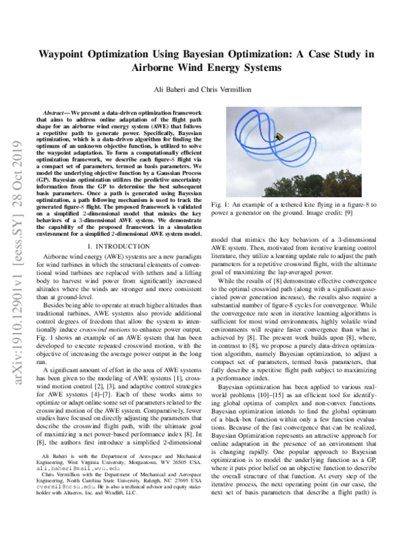 (PDF) Waypoint Optimization Using Bayesian Optimization: A Case Study ...