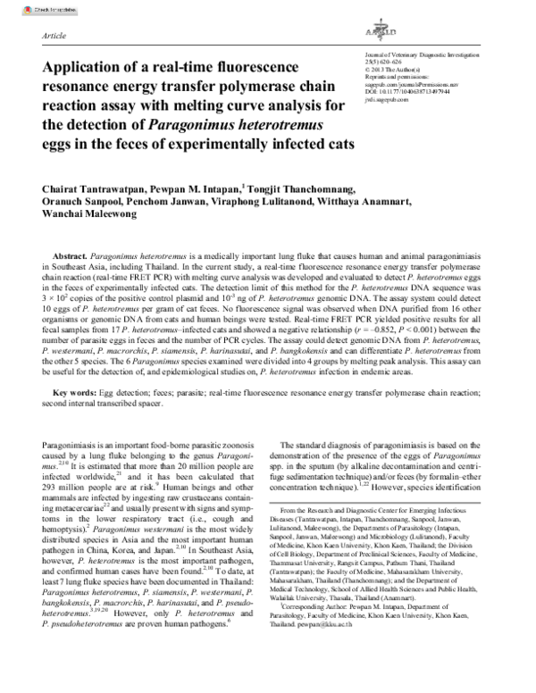 (PDF) Application of a real-time fluorescence resonance energy transfer ...