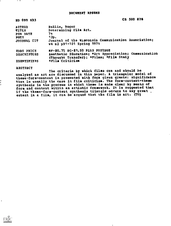 (PDF) Determining Film Art