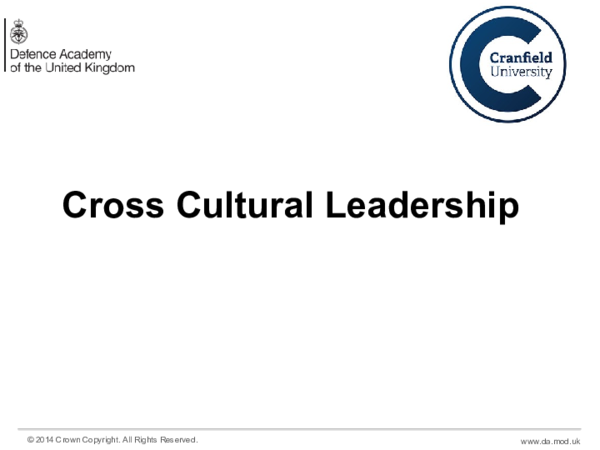 (PPT) Cross Cultural Leadership