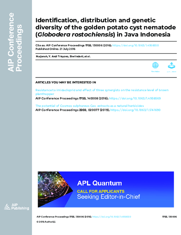 (PDF) Identification, distribution and genetic diversity of the golden ...