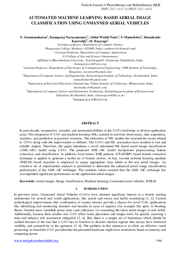 Pdf Automated Machine Learning Based Aerial Image Classification Using Unmanned Aerial