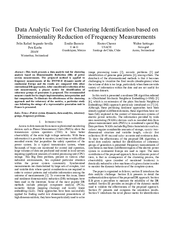 (PDF) Data Analytic Tool for Clustering Identification based on ...