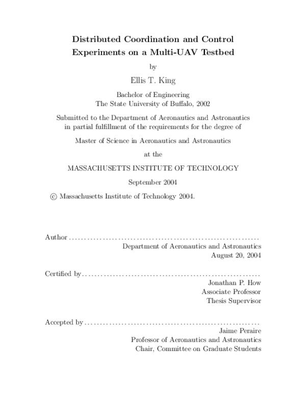 (PDF) Distributed coordination and control experiments on a multi-UAV ...