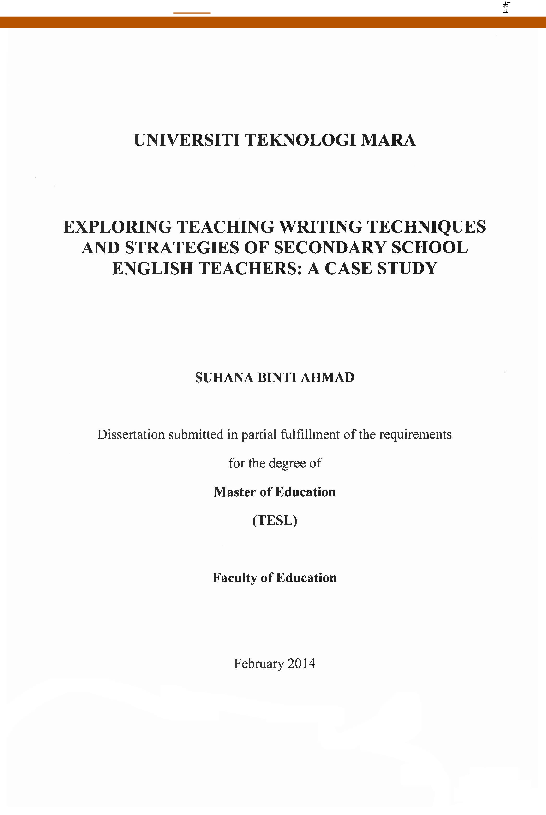 (PDF) Exploring teaching writing techniques and strategies of secondary school English teachers ...