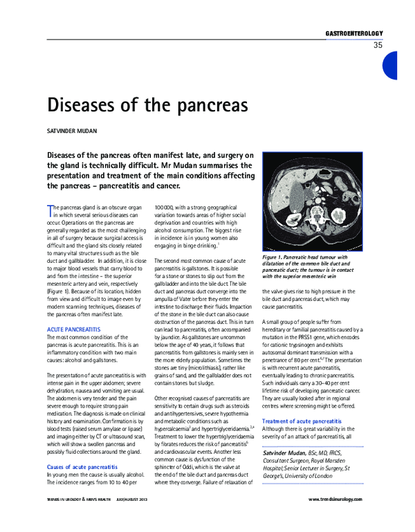(PDF) Diseases of the pancreas