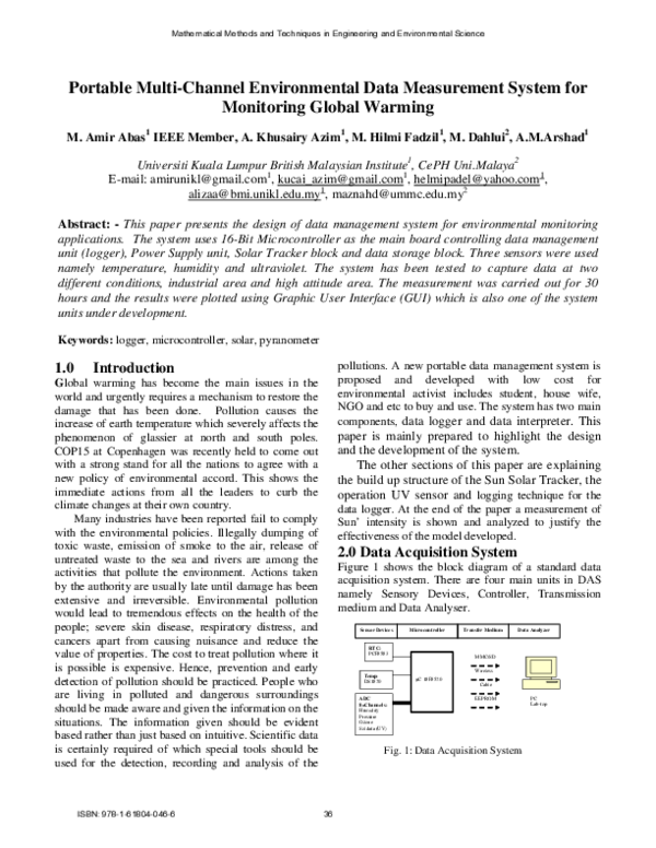 (PDF) Portable multi-channel environmental data measurement system for ...