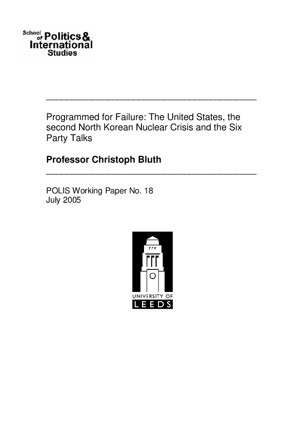 (PDF) Programmed for Failure: The United States, the second North ...
