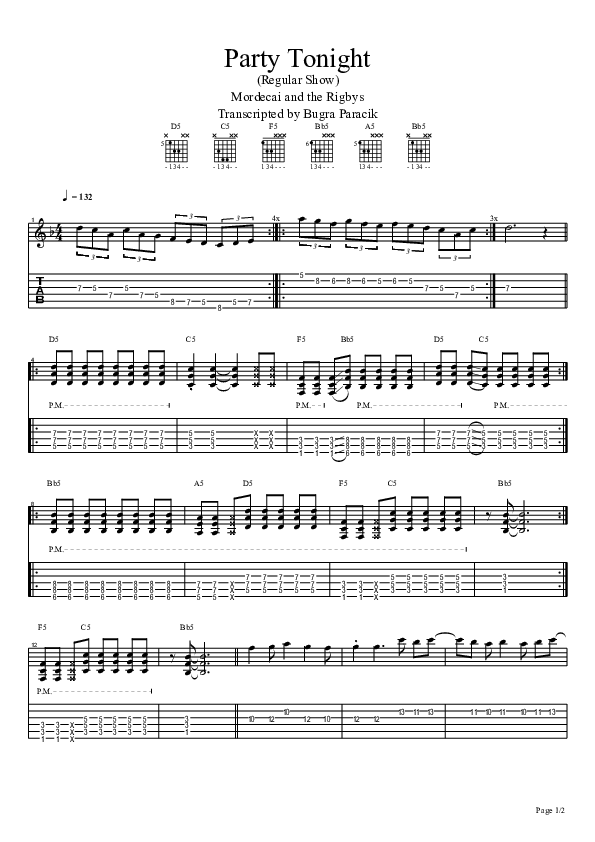 (PDF) Mordecai and the Rigbys-Party Tonight PDF