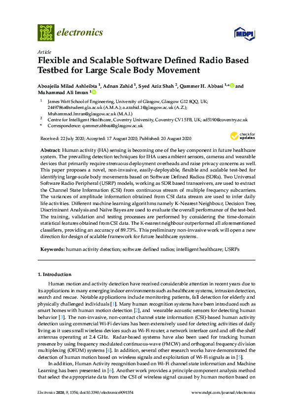 Pdf Flexible And Scalable Software Defined Radio Based Testbed For Large Scale Body Movement
