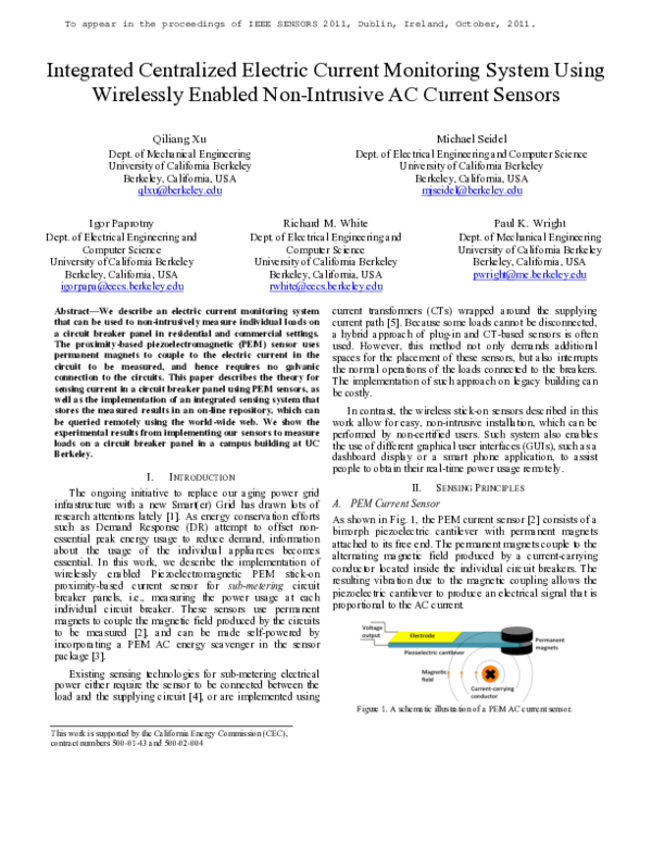 (PDF) Integrated centralized electric current monitoring system using ...