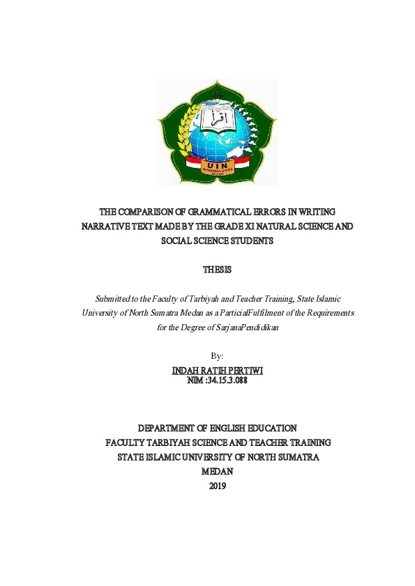 (PDF) The Comparison of Grammatical Errors in Writingnarrative Text ...
