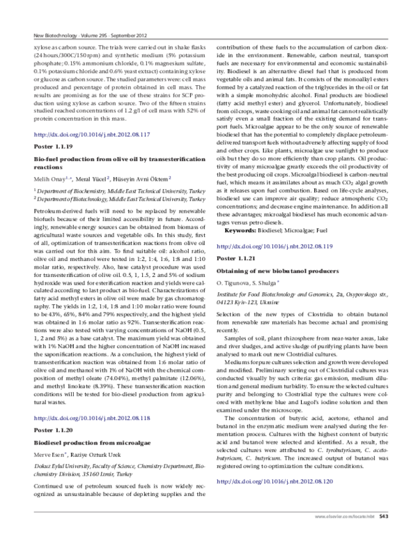 (PDF) Biodiesel production from microalgae