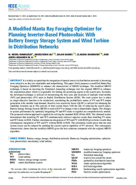 (PDF) A Modified Manta Ray Foraging Optimizer for Planning Inverter-Based Photovoltaic With ...