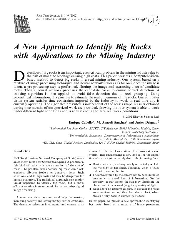 (PDF) A New Approach to Identify Big Rocks with Applications to the ...