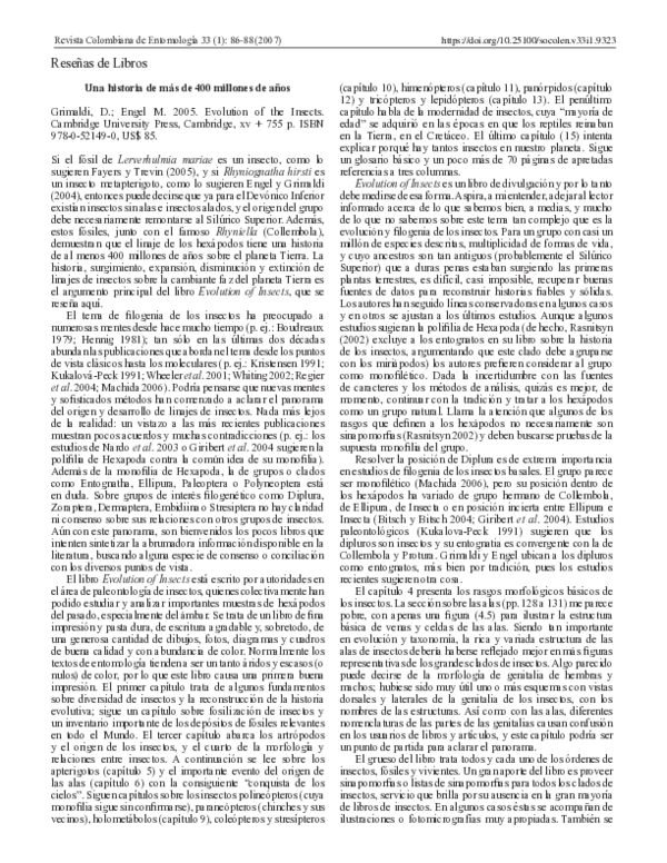 (PDF) Una historia de más de 400 millones de años