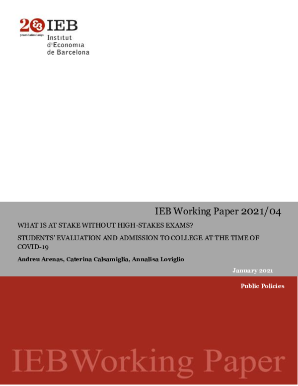 (PDF) What is at Stake Without High-Stakes Exams? Students' Evaluation ...