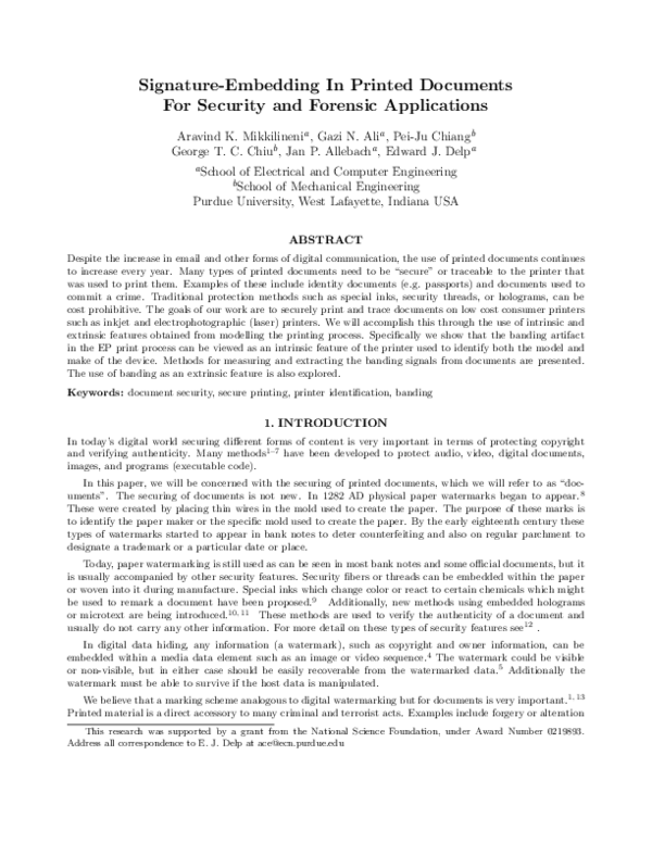 (PDF) Signature-embedding in printed documents for security and ...