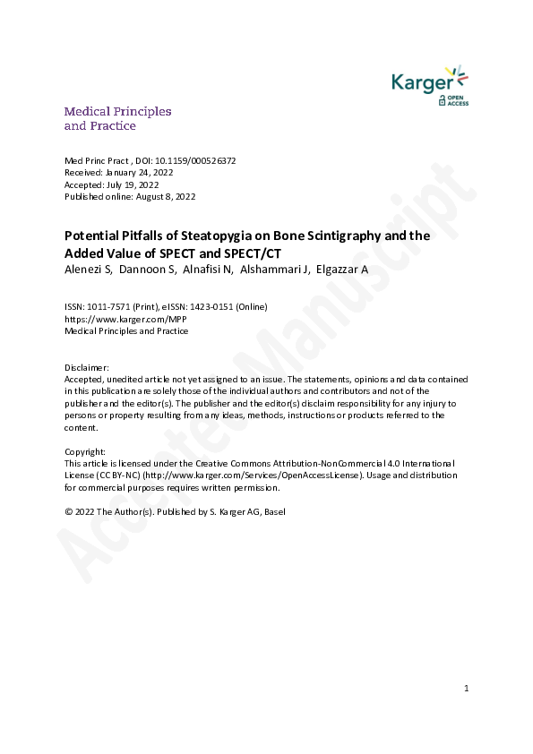 (PDF) Potential Pitfalls of Steatopygia on Bone Scintigraphy and the ...