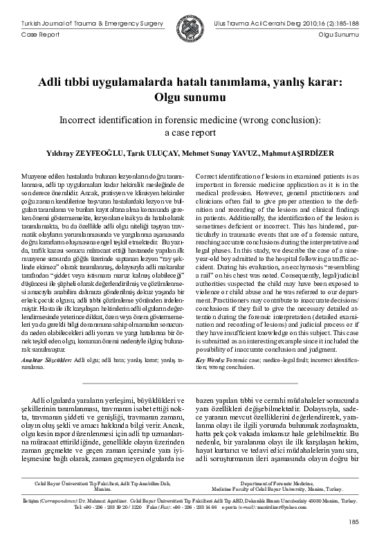 (PDF) [Incorrect identification in forensic medicine (wrong conclusion ...
