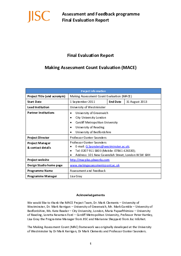 (DOC) MACE Final Evaluation Report