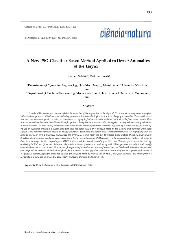 (PDF) A New PSO Classifier Based Method Applied to Detect Anomalies of ...