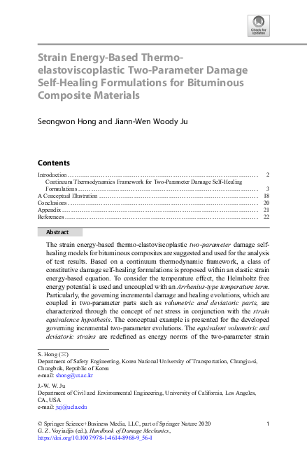 Strain Energy-Based Thermo-elastoviscoplastic Two-Parameter Damage Self ...