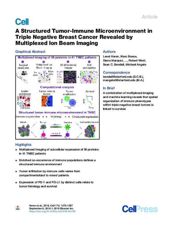 (PDF) A Structured Tumor-Immune Microenvironment in Triple Negative Breast Cancer Revealed by ...