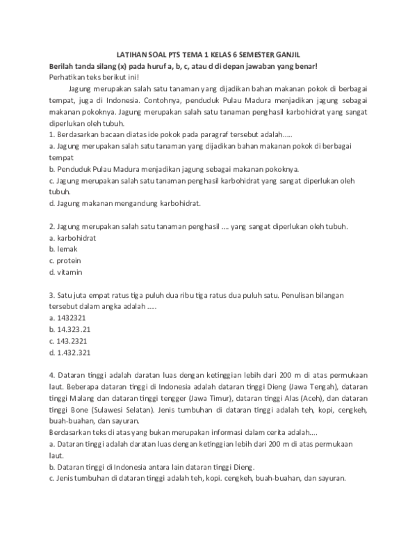 (DOC) LATSOL PTS TEMA 1 KELAS 6 SMT GANJIL 2022/2023 | Ananda P U T R I Safitri - Academia.edu