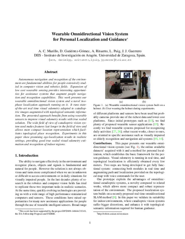 (PDF) Wearable omnidirectional vision system for personal localization ...