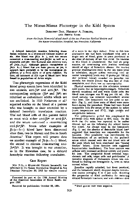 (PDF) The Minus-Minus Phenotype in the Kidd System