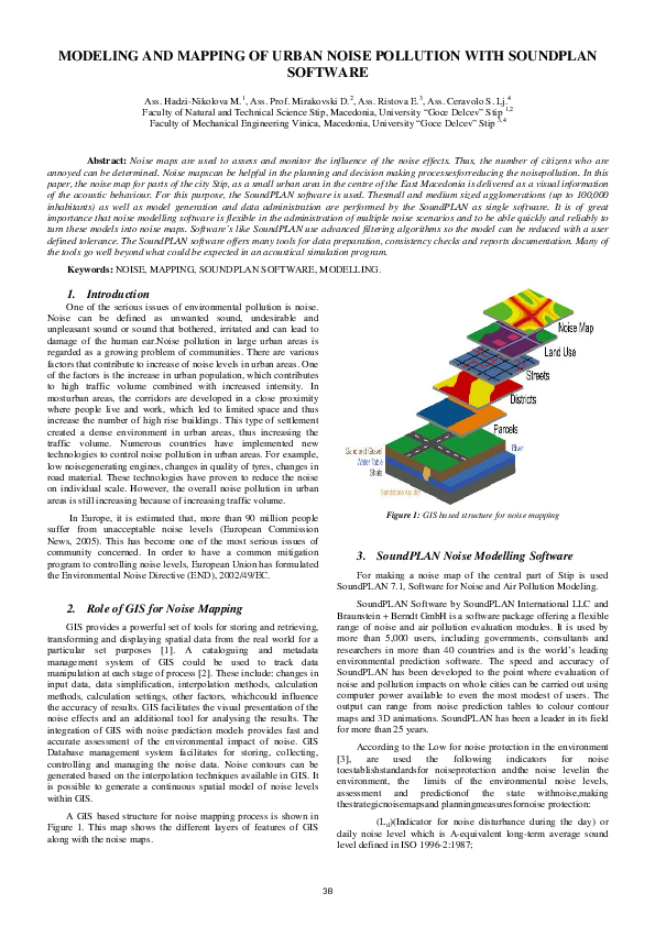 (PDF) Modeling and Mapping of Urban Noise Pollution with SoundPLAN Software