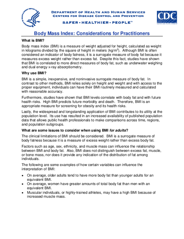 (PDF) The Benefits of Body Mass Index and Waist Circumference in the Assessment of Health Risk