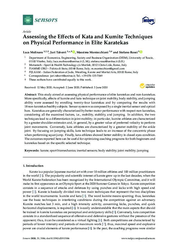 (PDF) Assessing the Effects of Kata and Kumite Techniques on Physical ...