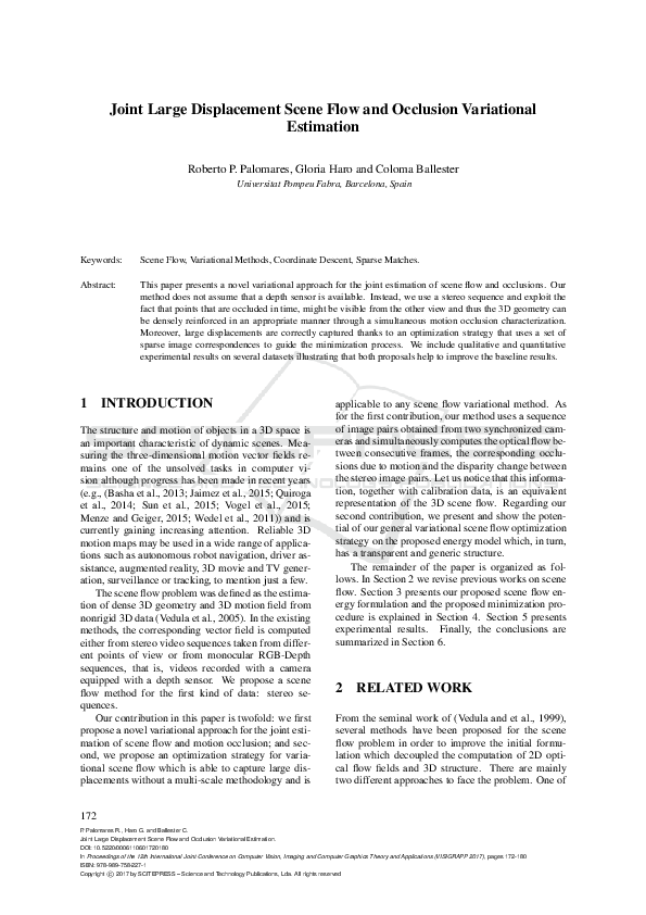 (PDF) Joint Large Displacement Scene Flow and Occlusion Variational ...