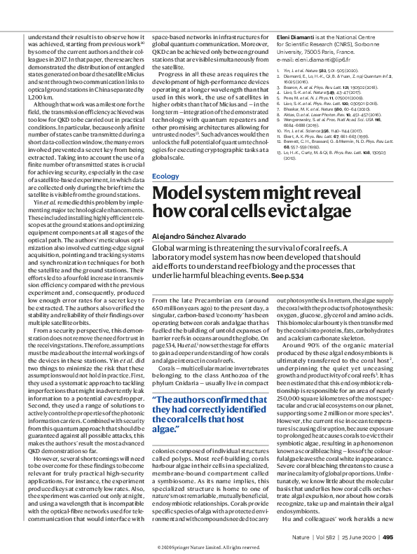 (PDF) Model system might reveal how coral cells take up and evict algae ...