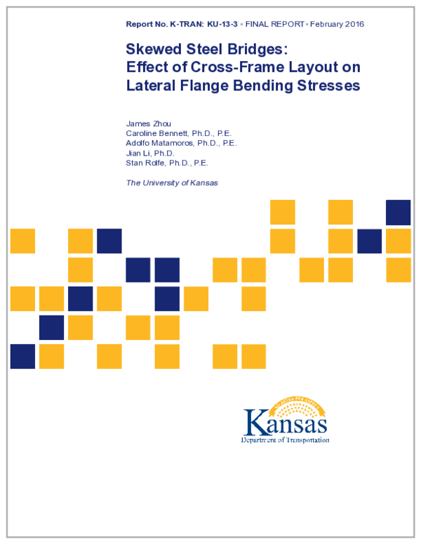 (PDF) Skewed Steel Bridges: Effect of Cross-Frame Layout on Lateral ...