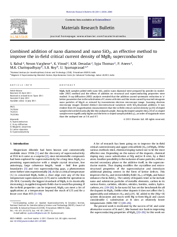 (PDF) Combined addition of nano diamond and nano SiO2, an effective method to improve the in ...