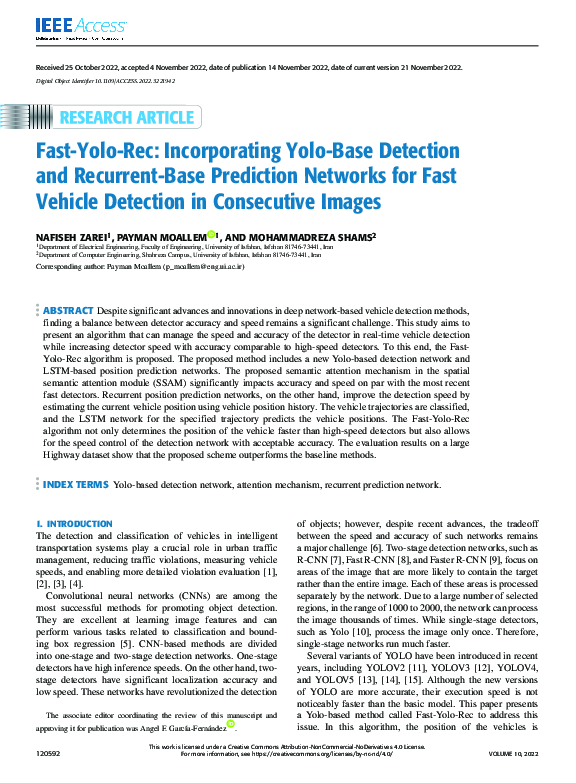(PDF) Fast-Yolo-Rec: Incorporating Yolo-Base Detection and Recurrent ...